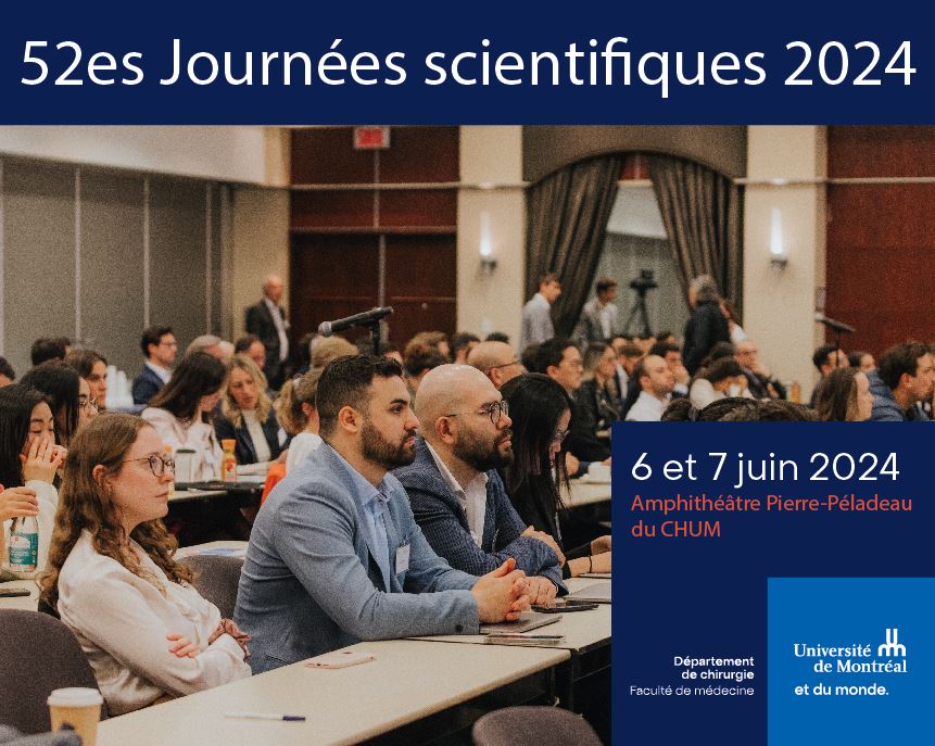52es Journées scientifiques - Département de chirurgie