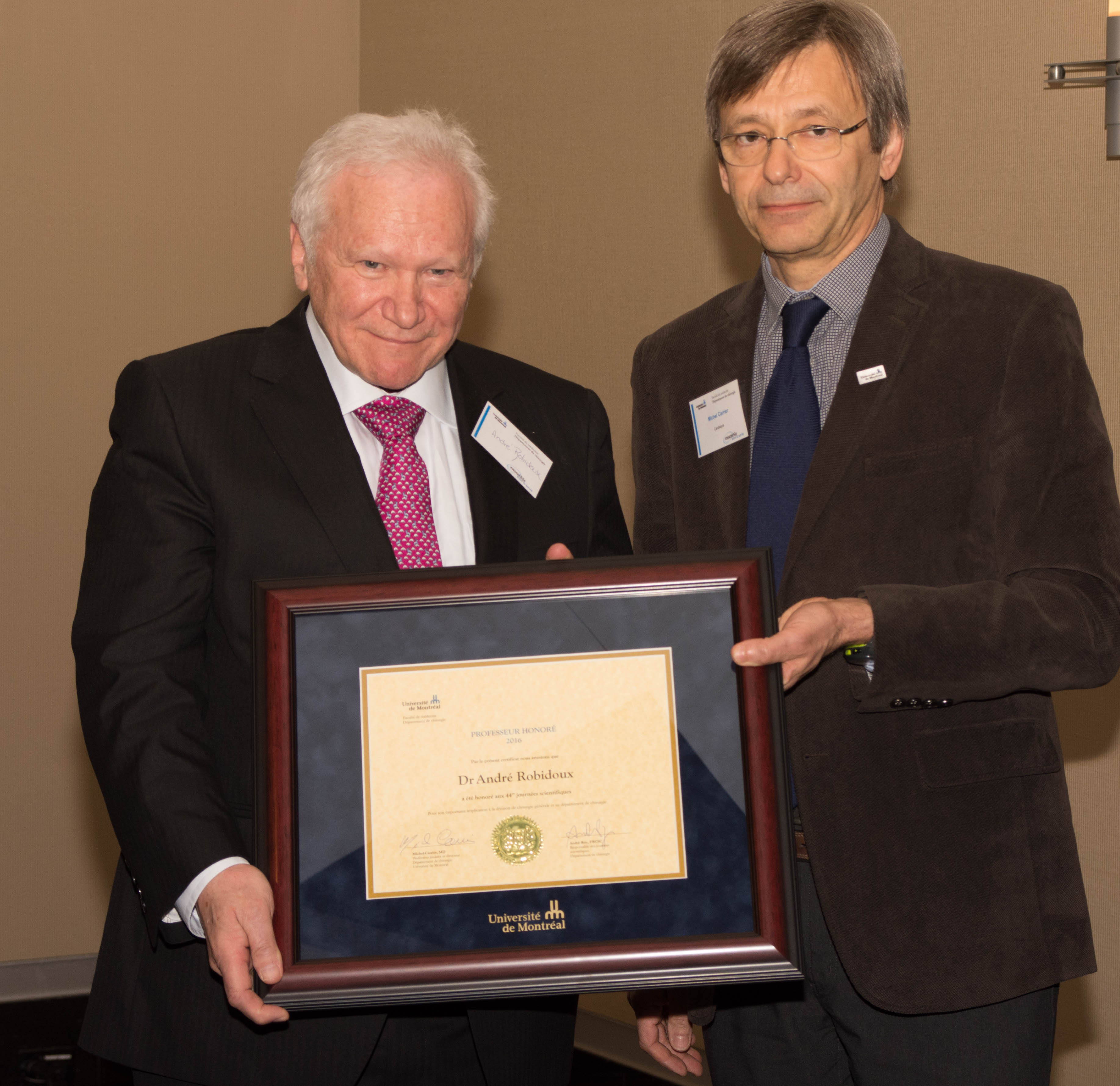 Professeur Honoré - André Robidaux - Département de chirurgie